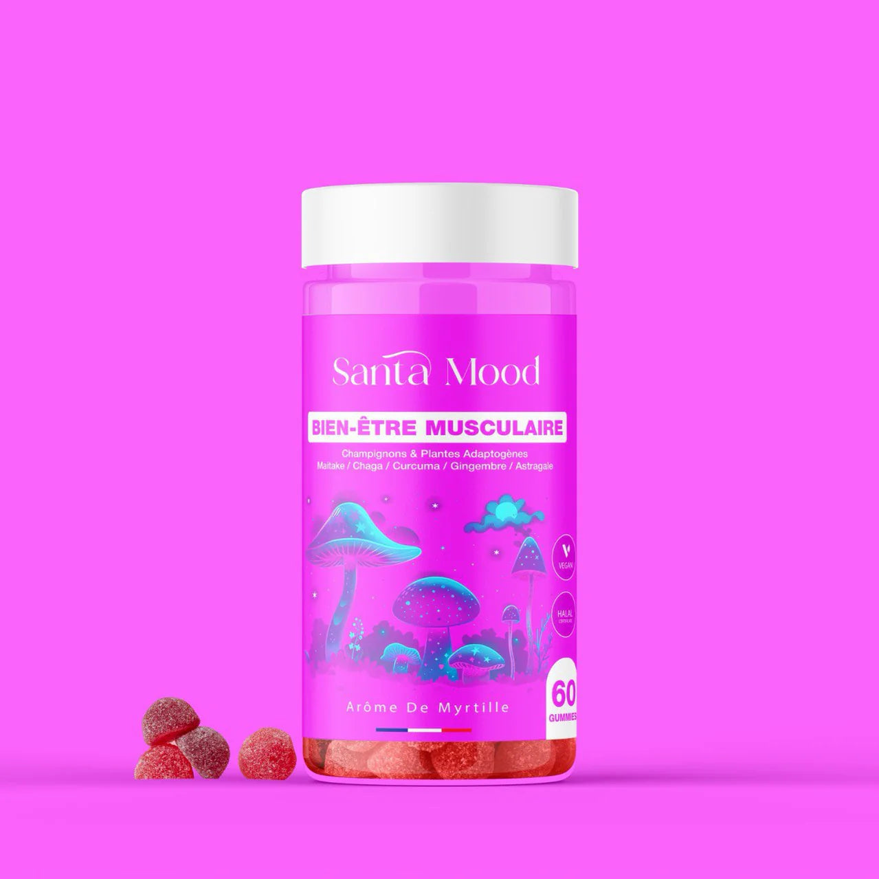 Gummies Bien-Être Musculaire - Santa Mood® | Curcuma & Champignons